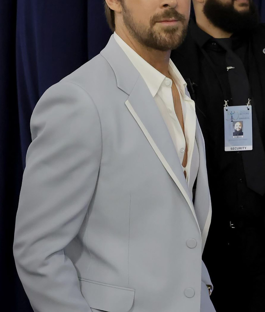 Ryan Gosling Guild Awards Blue Suit | The Leather City
