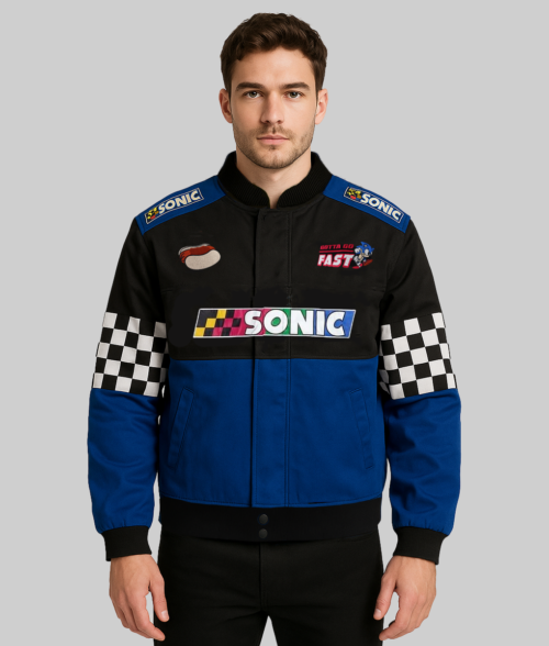 Sonic the Hedgehog Checkered Racing Jacket