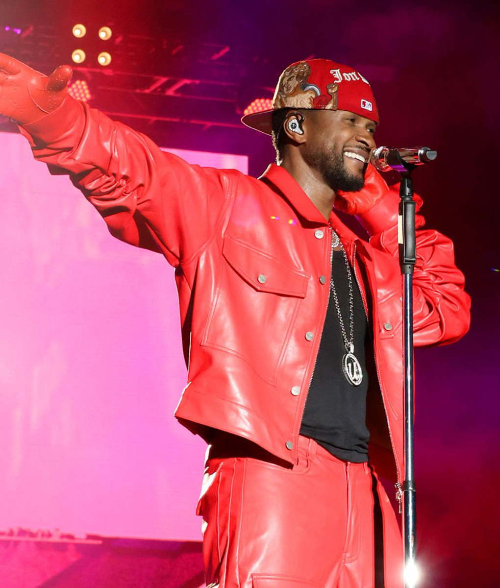 Usher The Roots Picnic Red Leather Jacket | The Leather Jacket