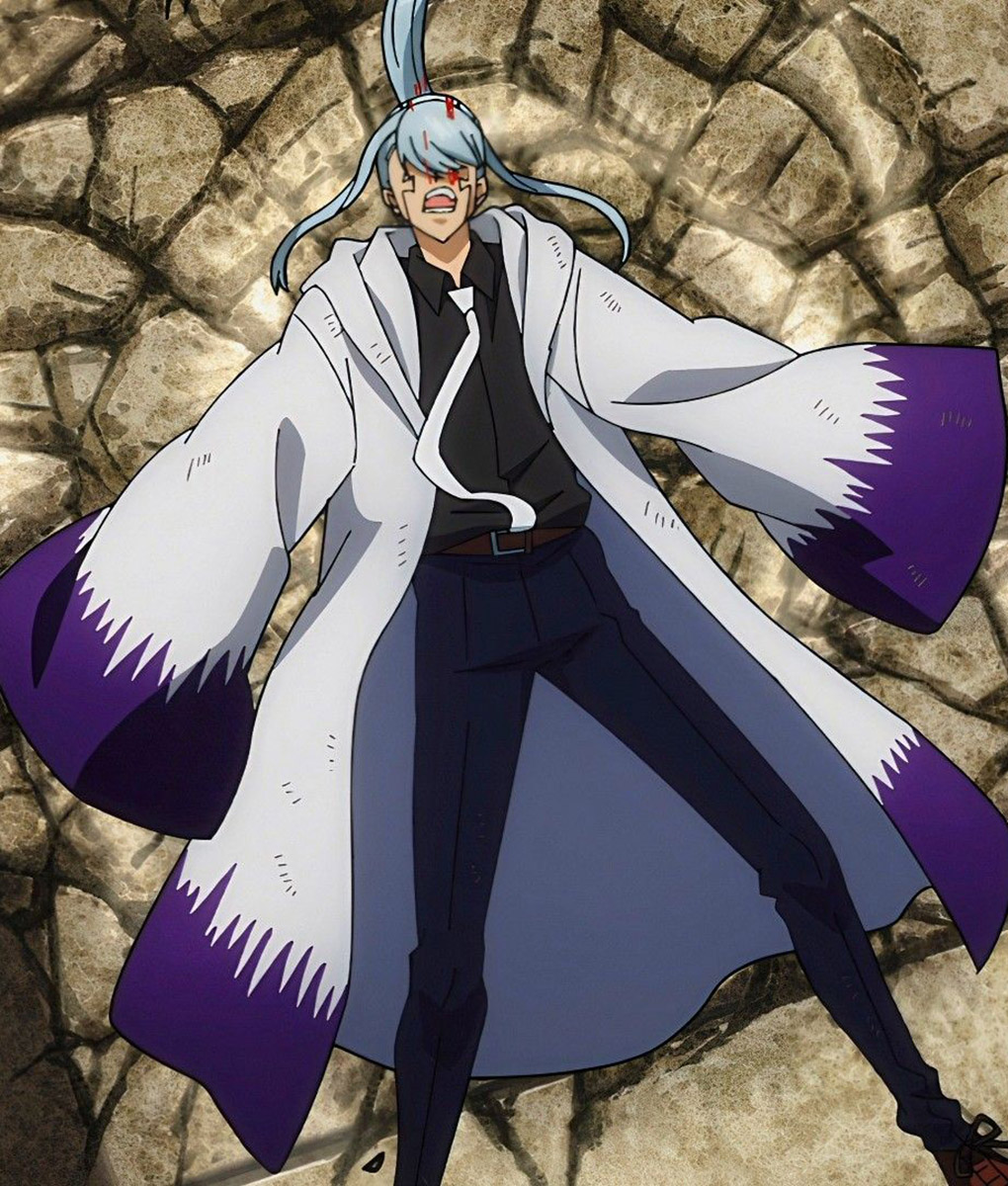 Abyss Razor Mashle Magic and Muscles White Hooded Coat - The Leather City