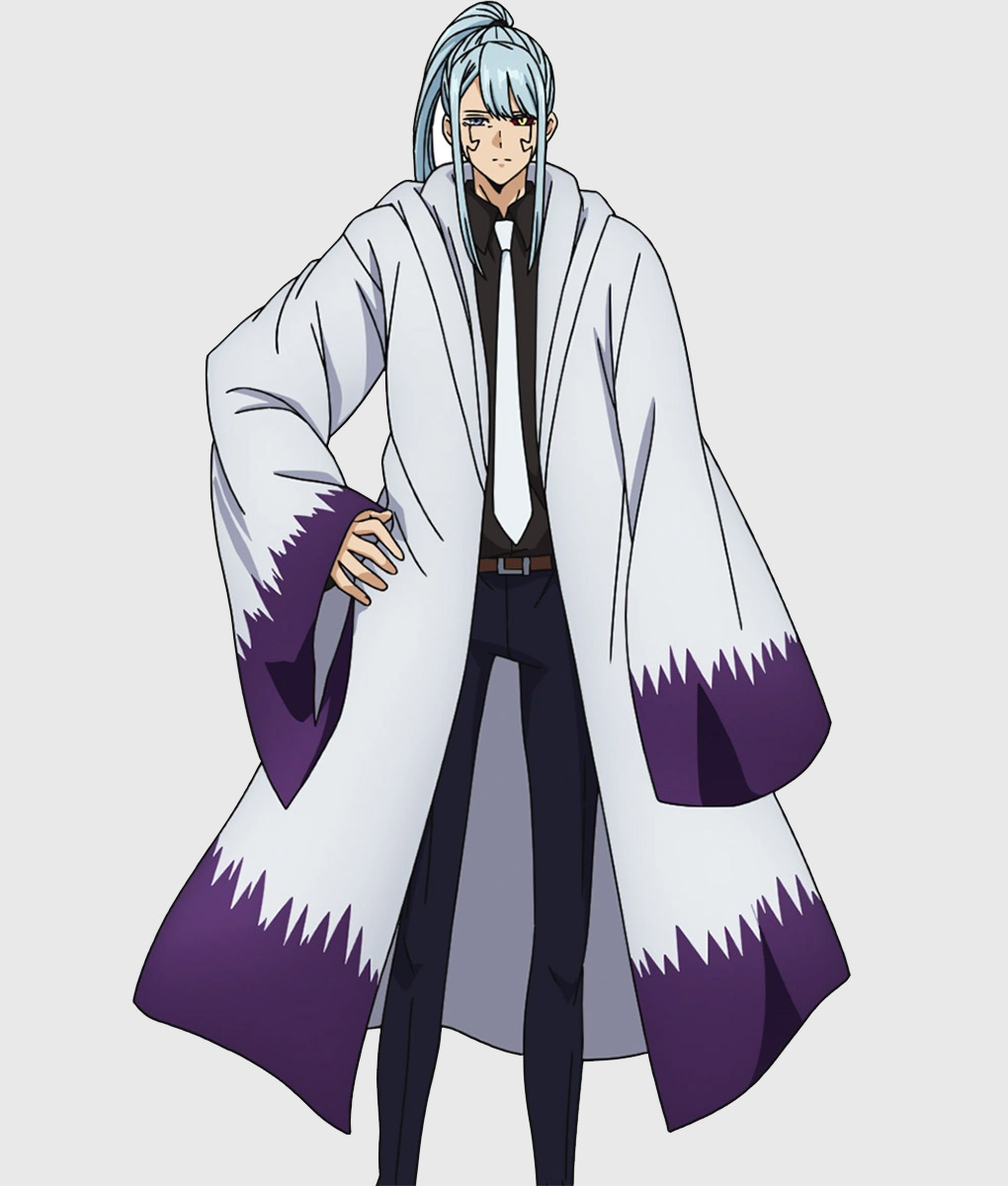 Abyss Razor Mashle Magic and Muscles White Hooded Coat - The Leather City