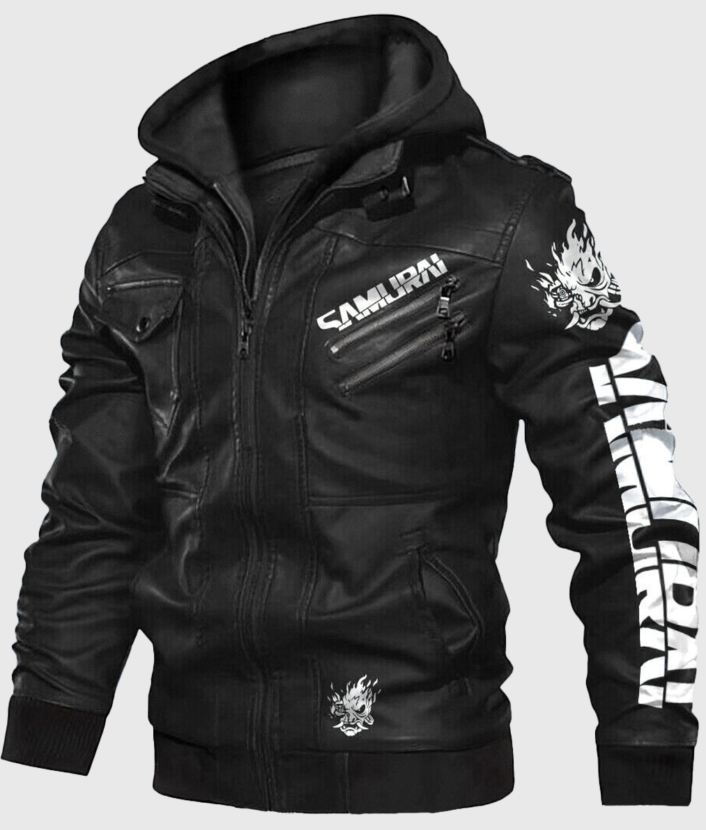 Cyberpunk 2077 Black Samurai Jacket - Cyberpunk 2077 black leather ...