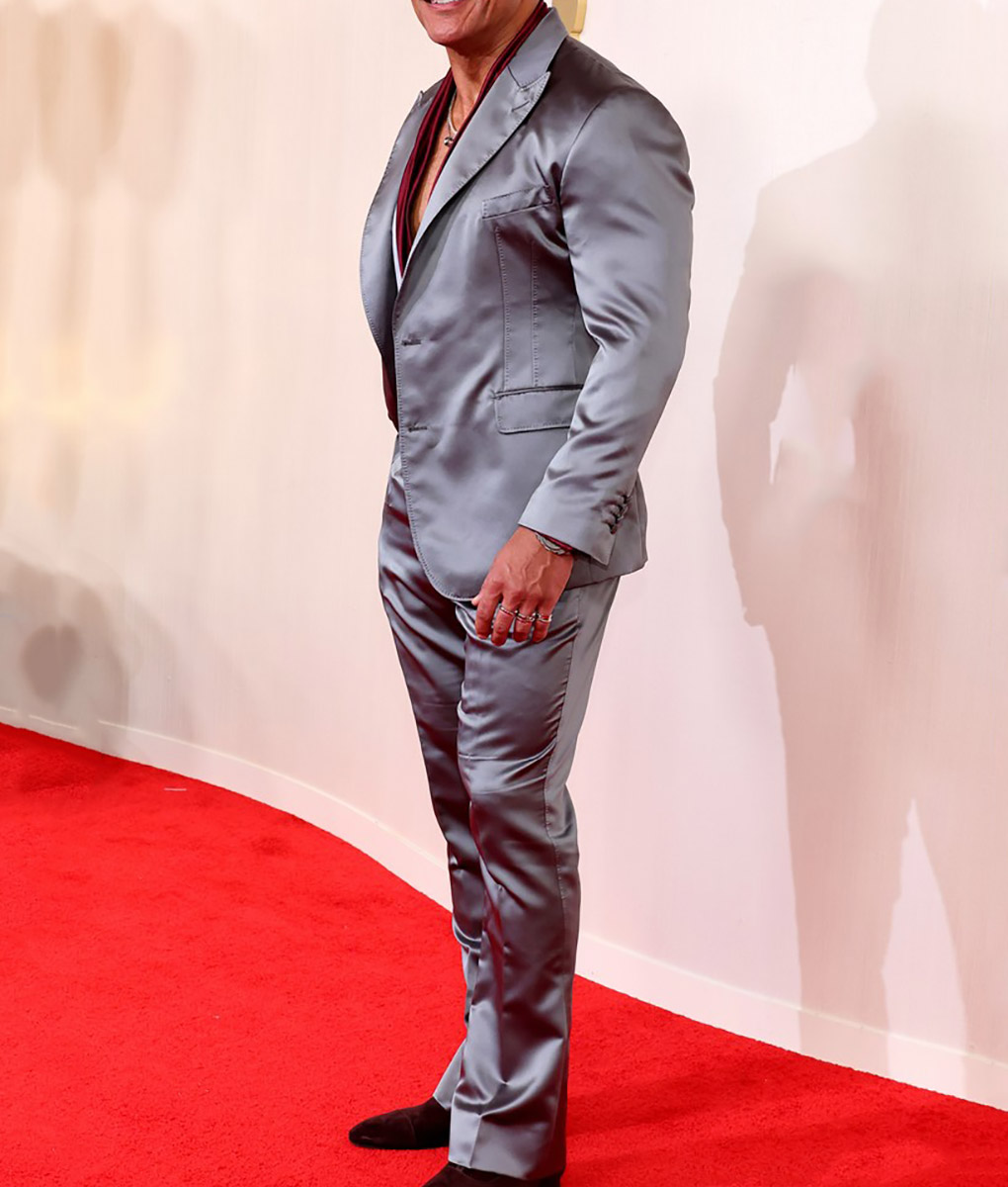 Dwayne Johnson Oscar Grey Suit - The Leather City