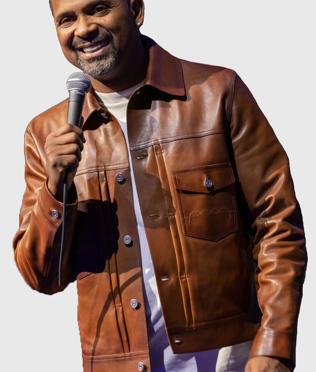 Mike Epps Brown Leather Jacket | The Leather City