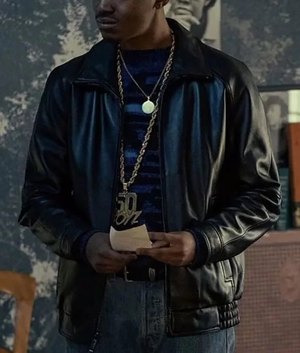 BMF B-Mickie Black Leather Jacket | Black Mafia Family Myles Truitt ...