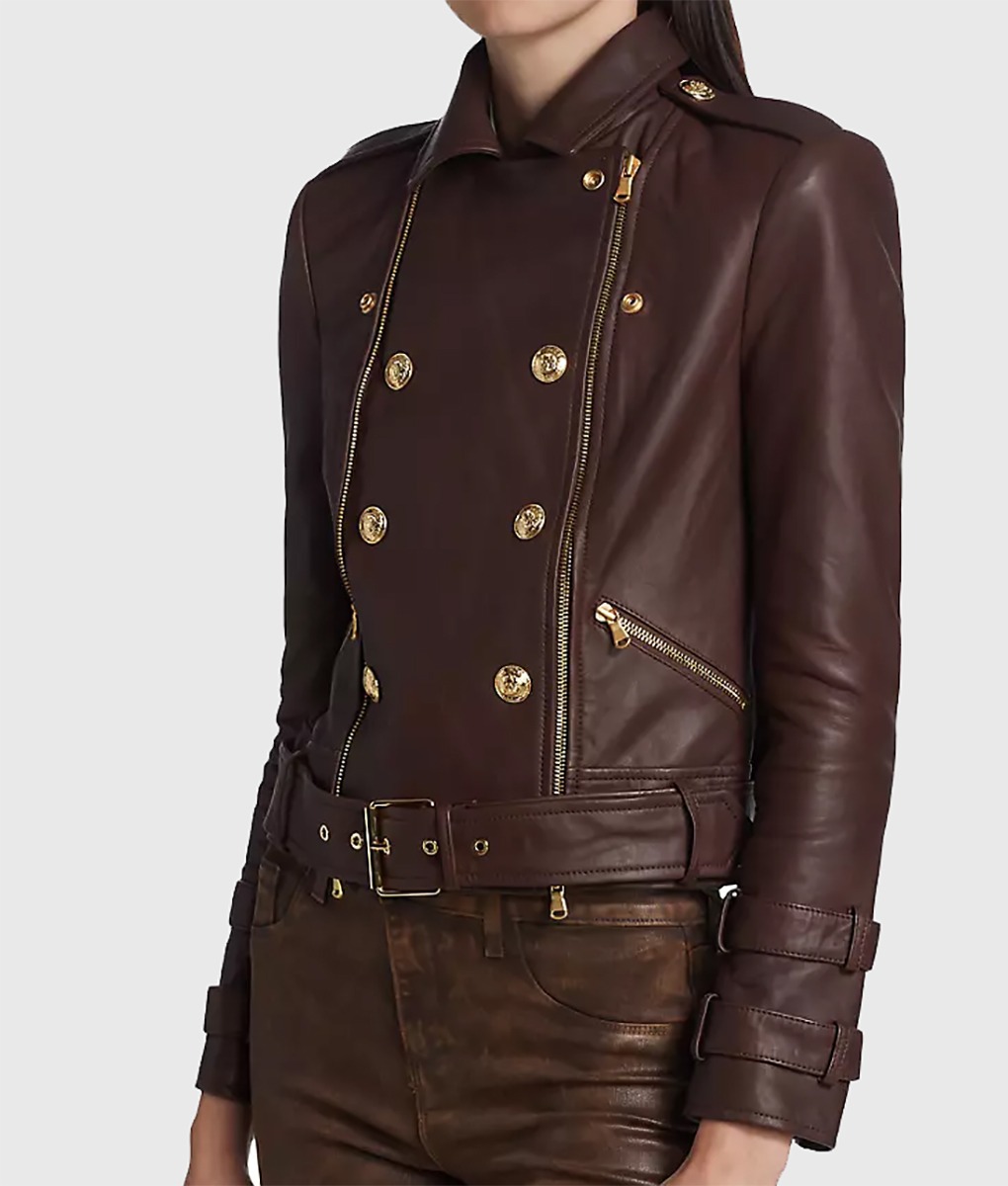 Kaitlin Olson Hacks DJ's Double Breasted Leather Jacket | The Leather City