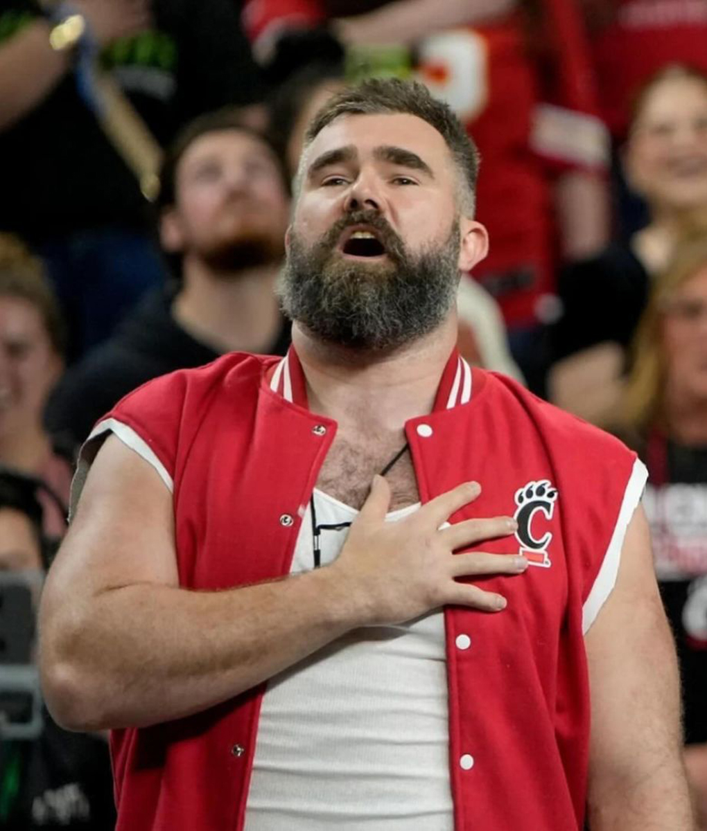 Jason Kelce New Heights Live Show Red Vest | The Leather City