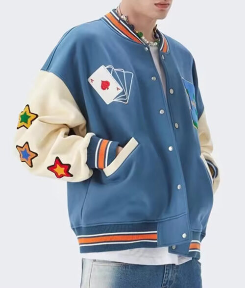 Shop Poker Lucky Varsity Jacket | The Leather City