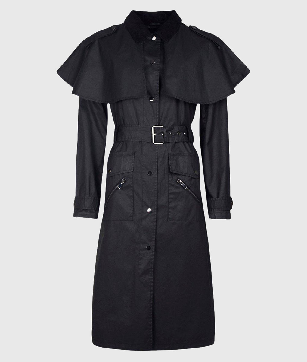 Bodkin Dove Black Trench Coat | The Leather City