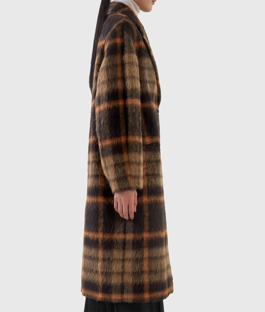 Bodkin Emmy (Robyn Cara) Long Plaid Coat | The Leather City
