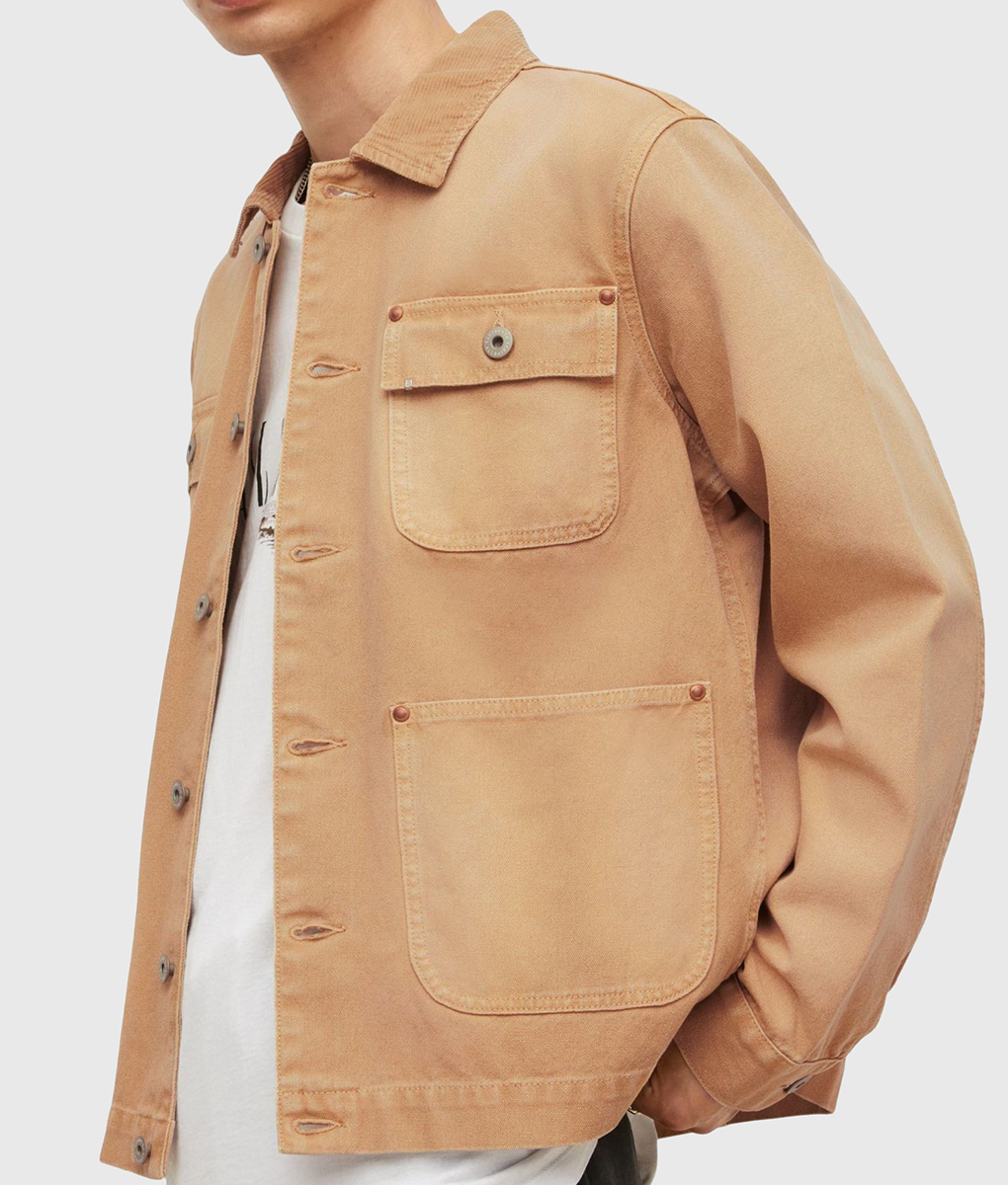 Bodkin Gilbert (Will Forte) Beige Cotton Jacket | The Leather City