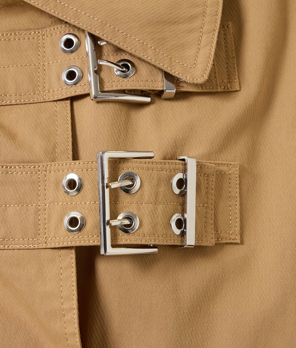 Elsbeth 2024 Elizabeth Lail (Quinn Powers) Beige Coat | The Leather City