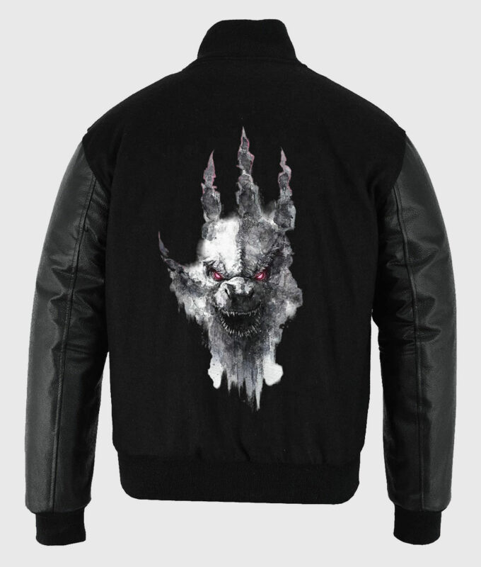 Godzilla x Kong The New Empire: Godzilla Black Varsity Jacket