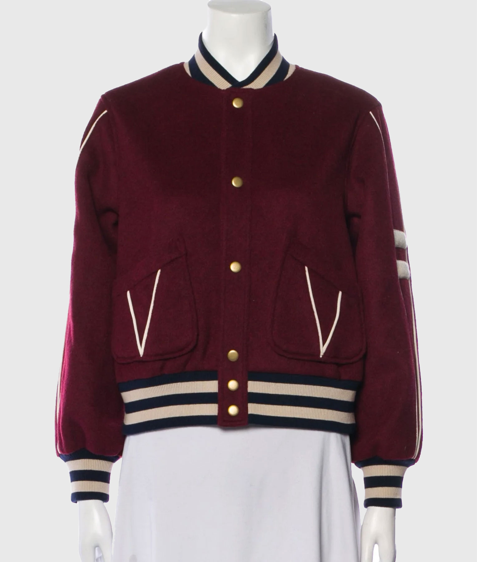 Kate Mara Red Varsity Jacket | TLC