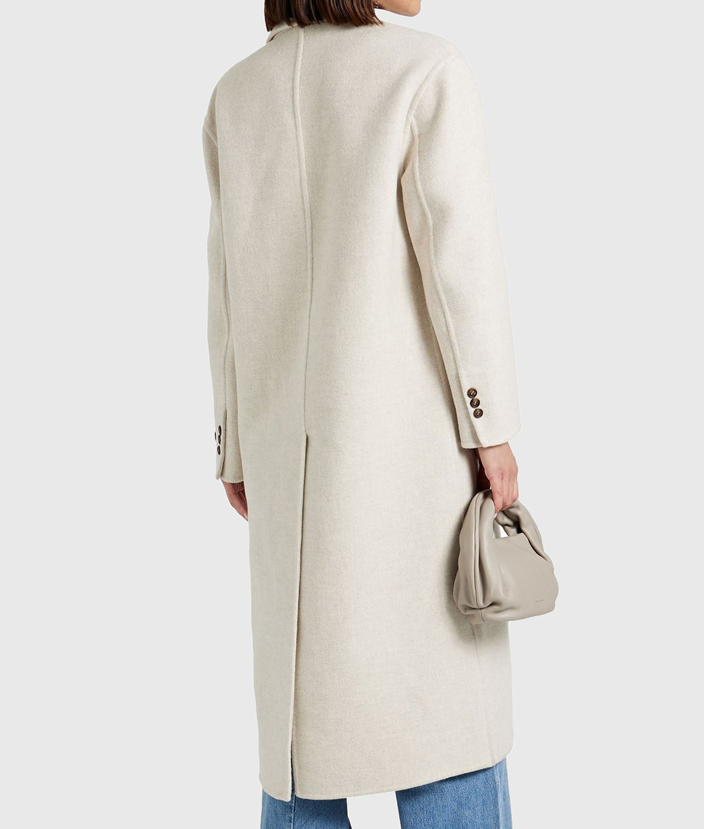 Sydney Sweeney Off White Trench Coat | The Leather City