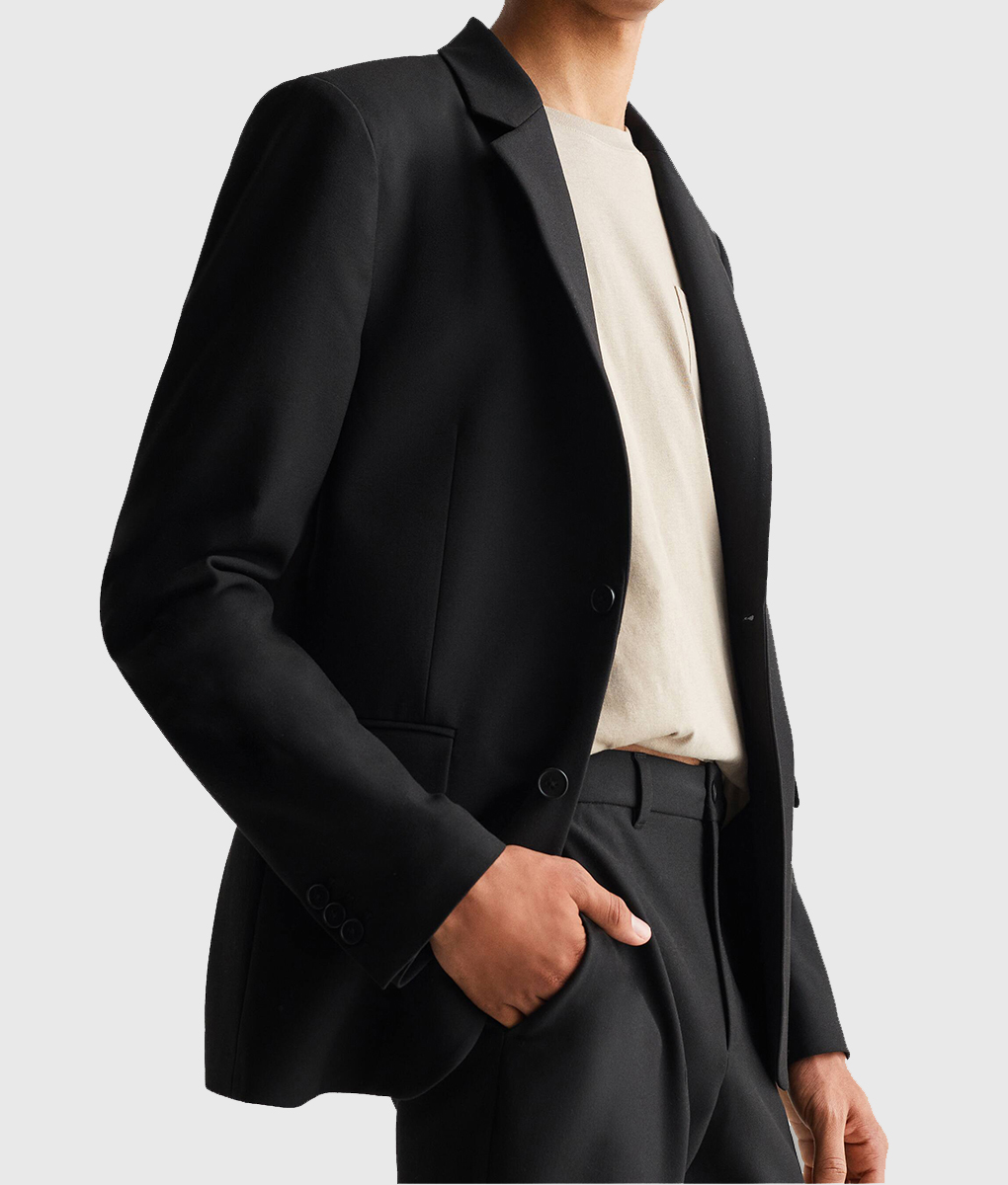 Rick Ludwin Unfrosted Black Blazer For Sale | The Leather City