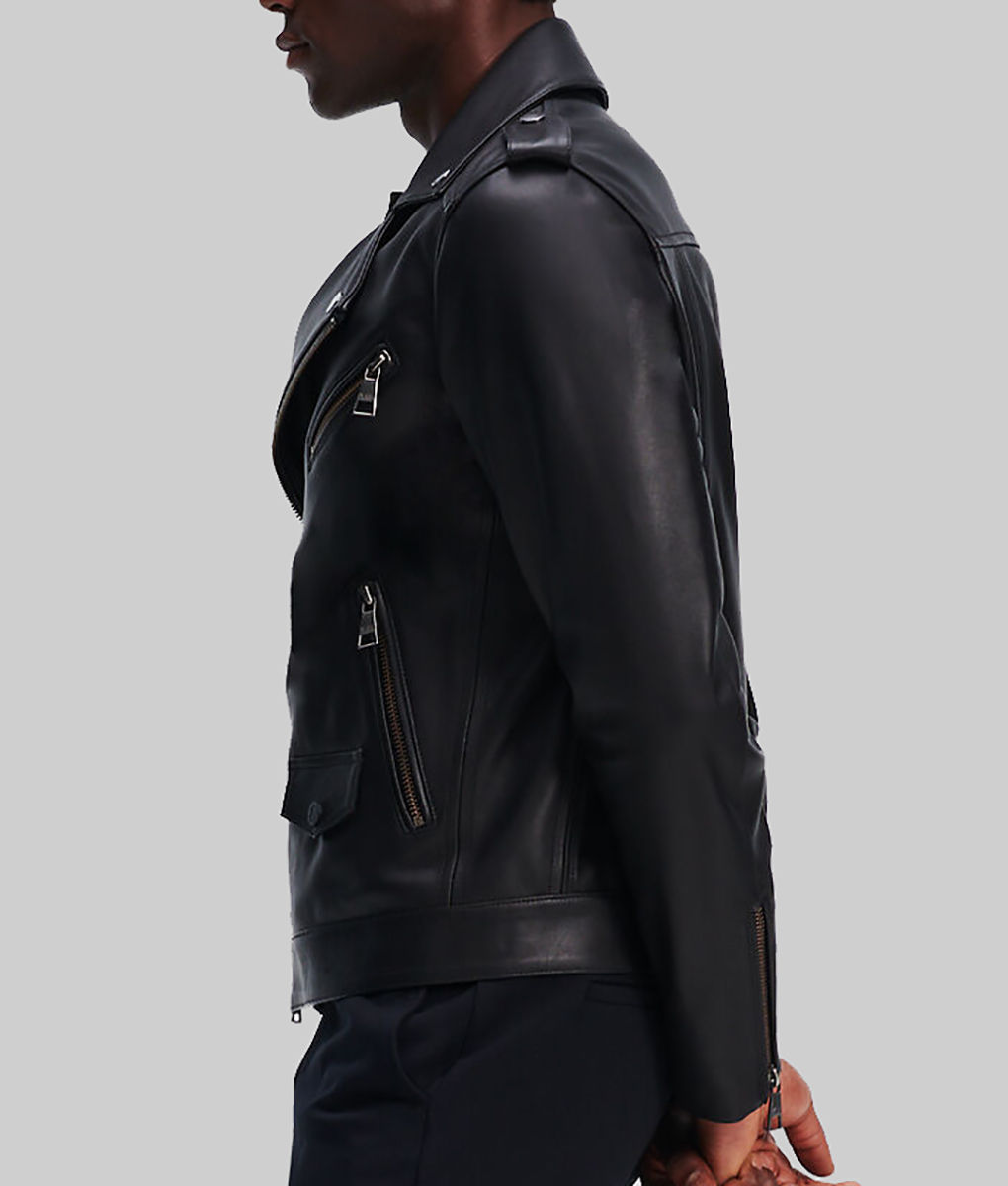 SNL Ryan Gosling Black Biker Jacket | The Leather City