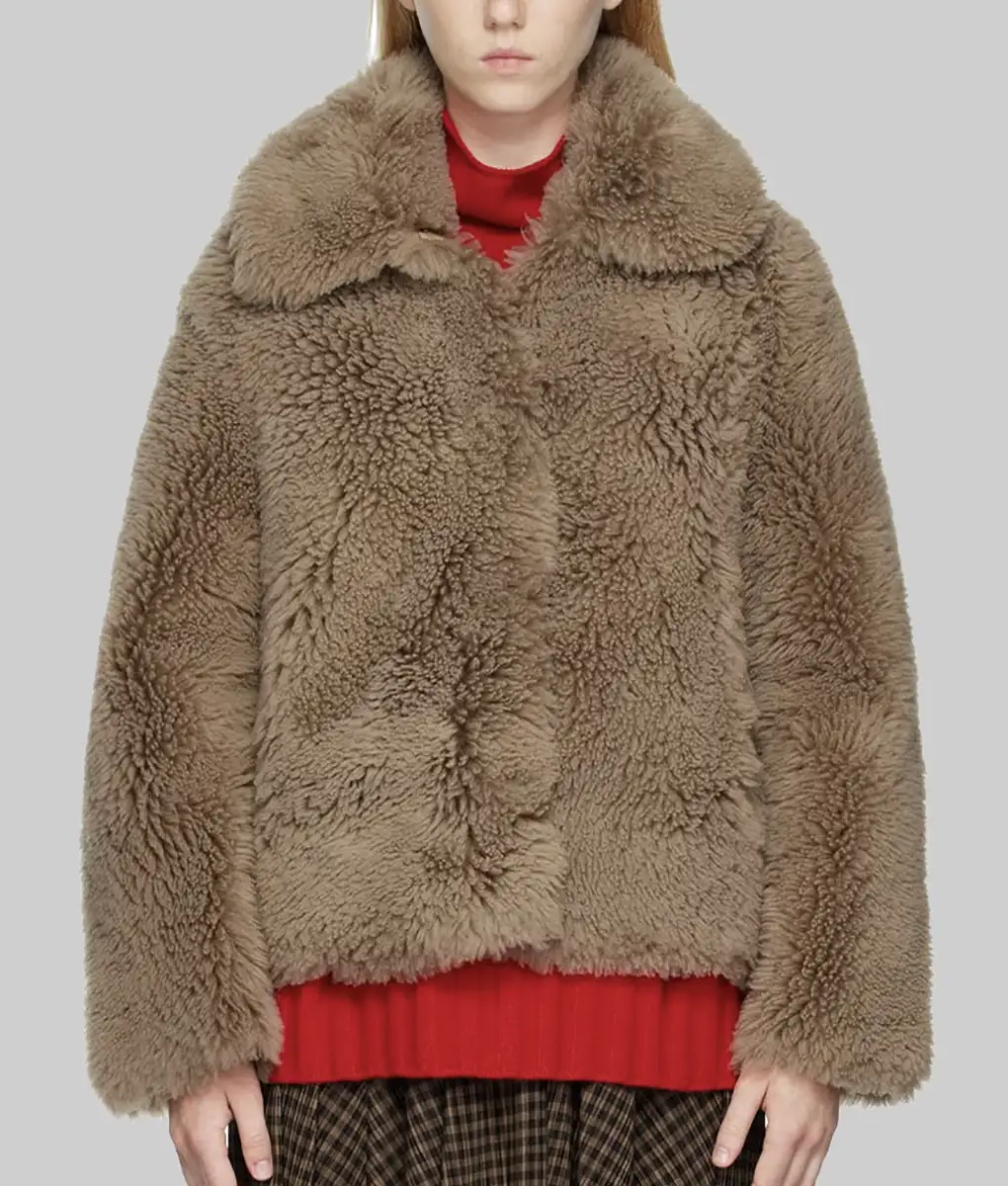 Emily In Paris Philippine Leroy (Sylvie ) Brown Fur Jacket | TLC
