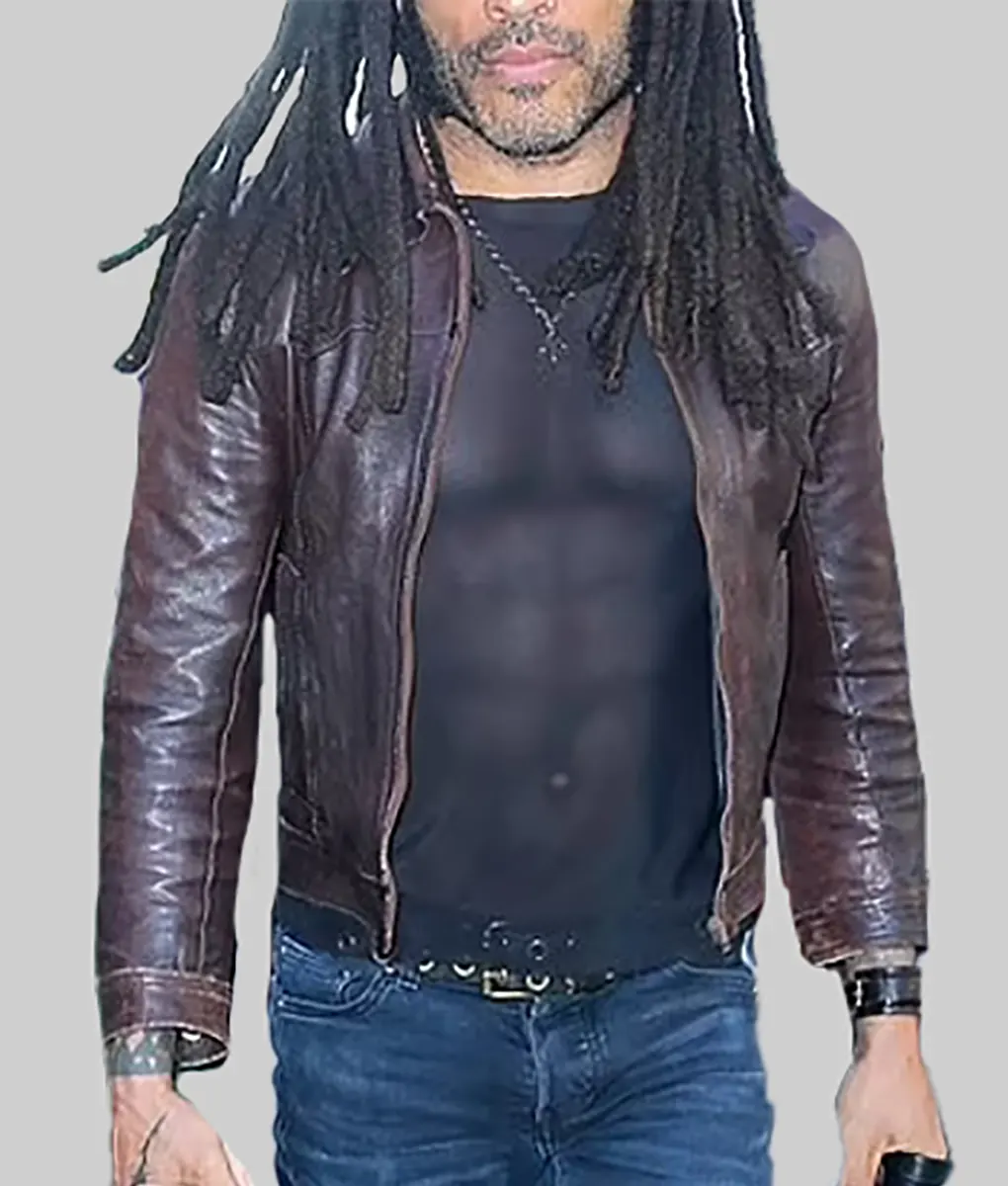 Lenny Kravitz Brown Leather Jacket | The Leather City