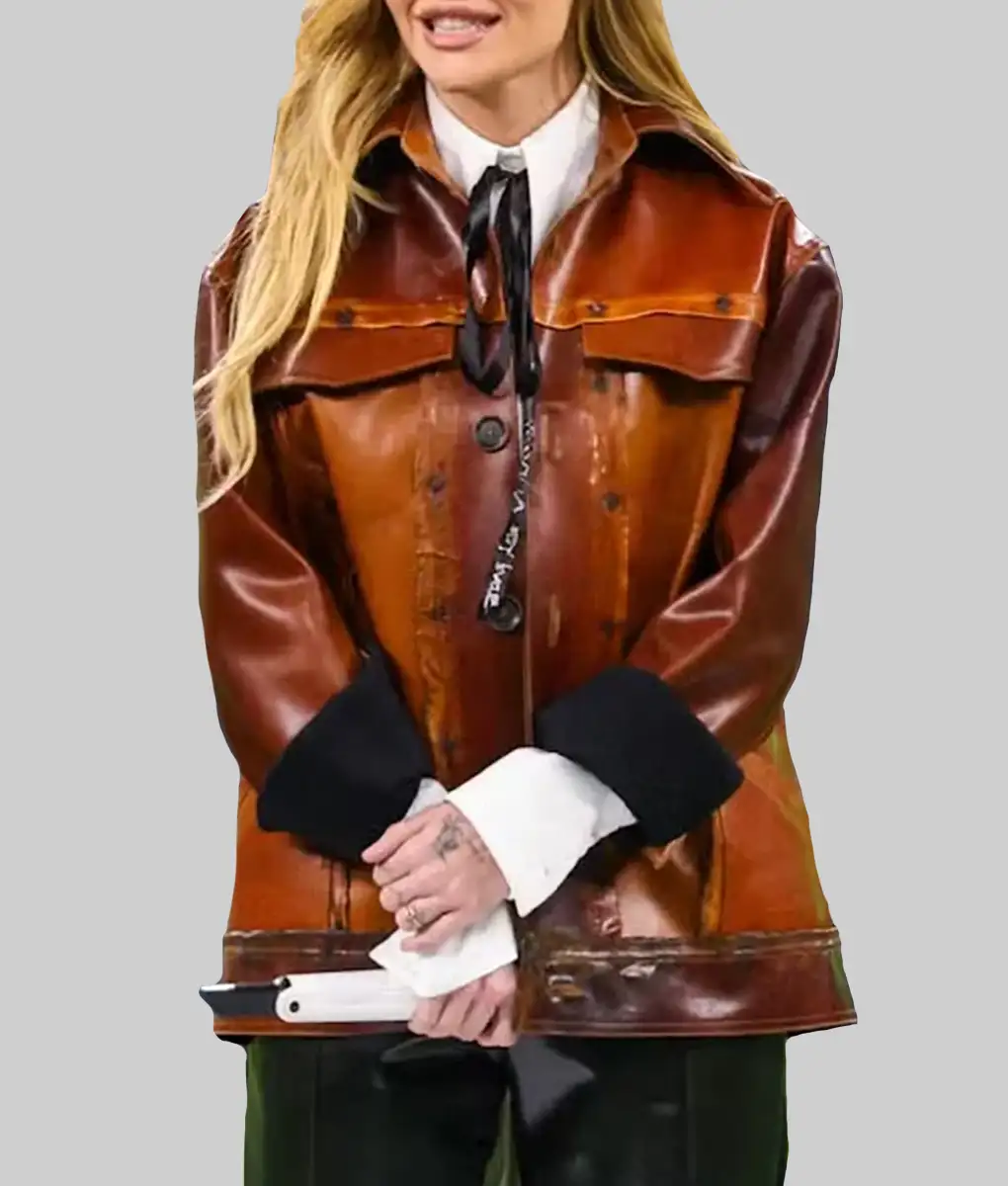 NFL Football Game Luisa Sonza Leather Jacket | The Leather City