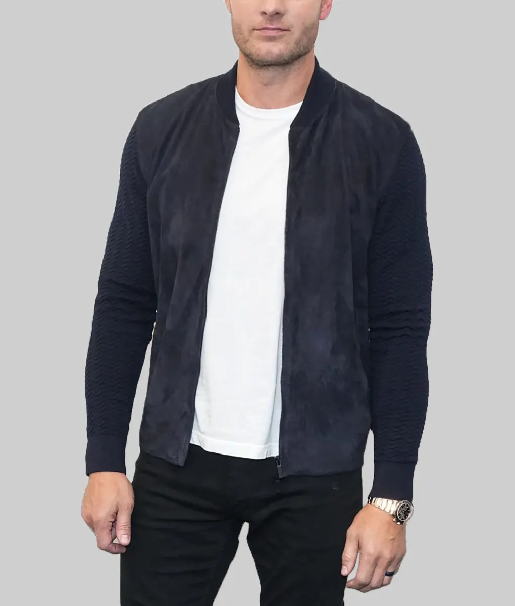 Justin Hartley Black Suede Jacket | The Leather City