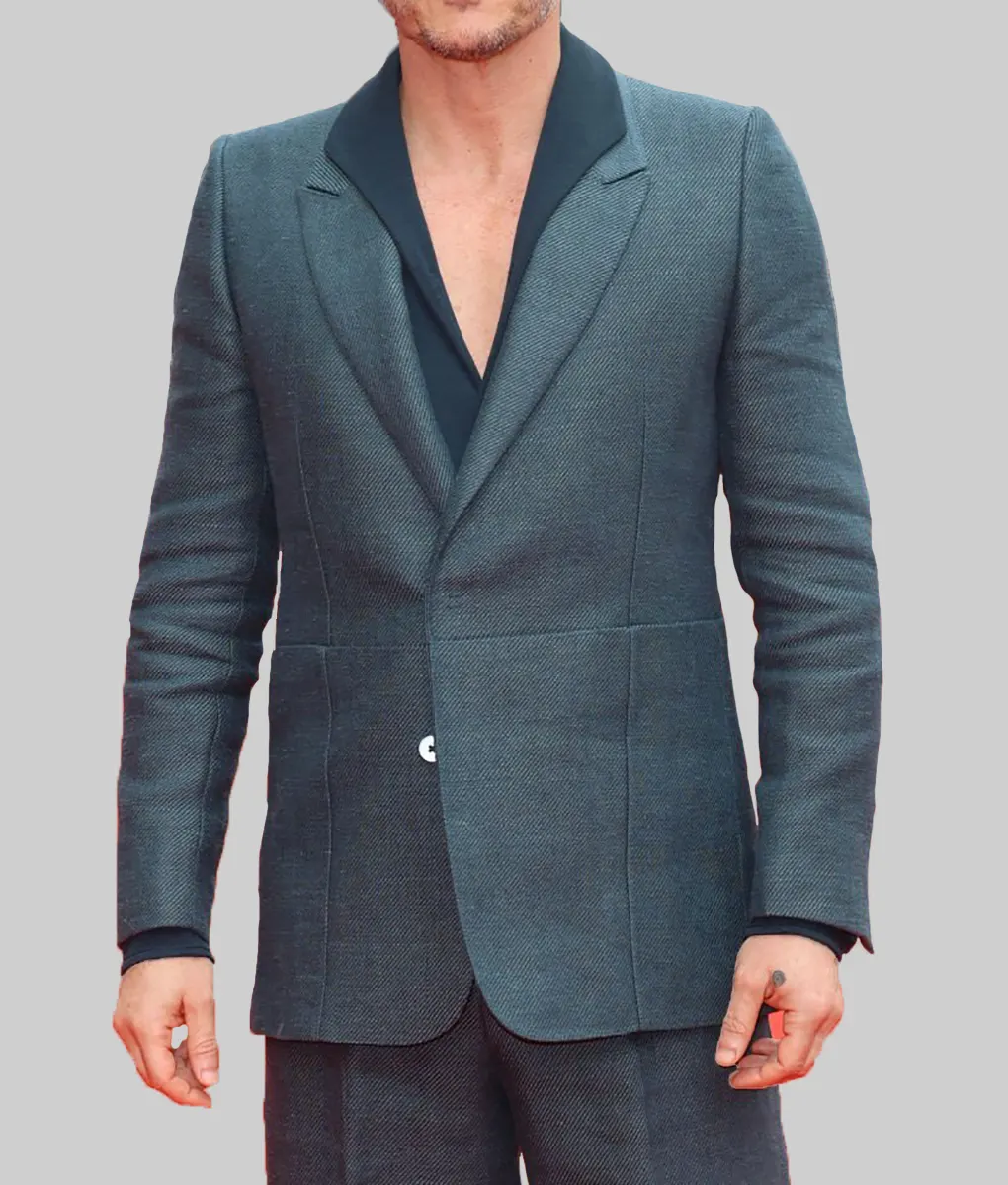 Pedro Pascal Grey Wool Blazer | The Leather City