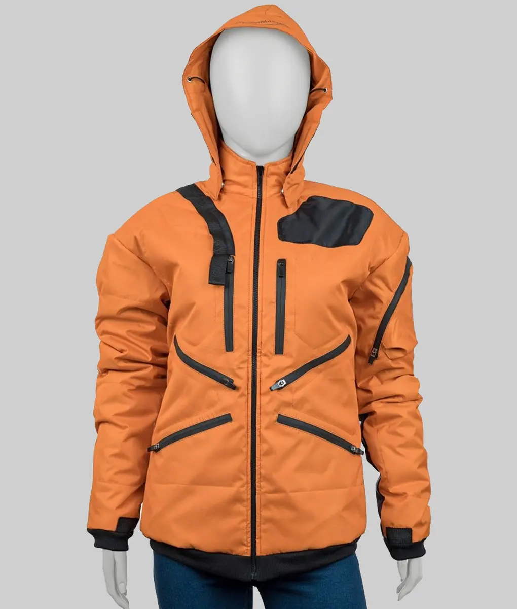 Death Stranding 2 Orange Hooded Jacket | The Leather City