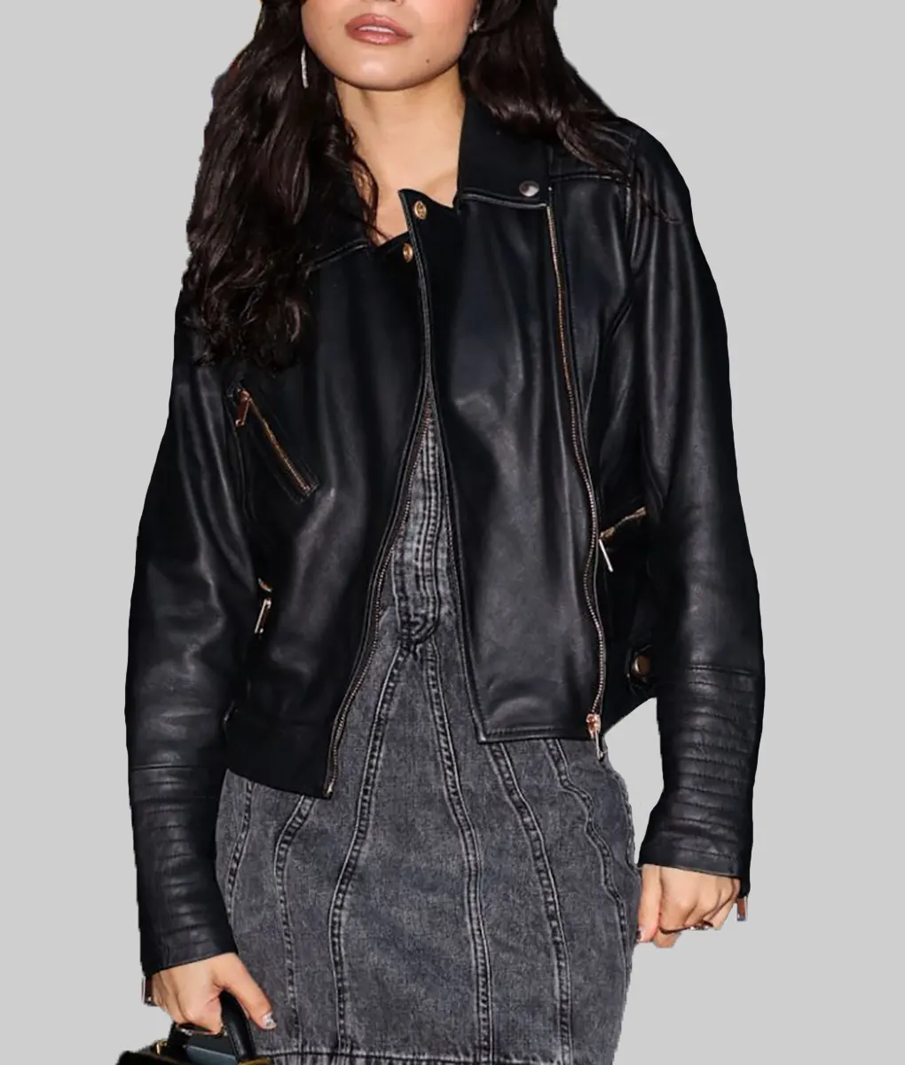 Rachel Zegler Black Leather Jacket | The Leather City