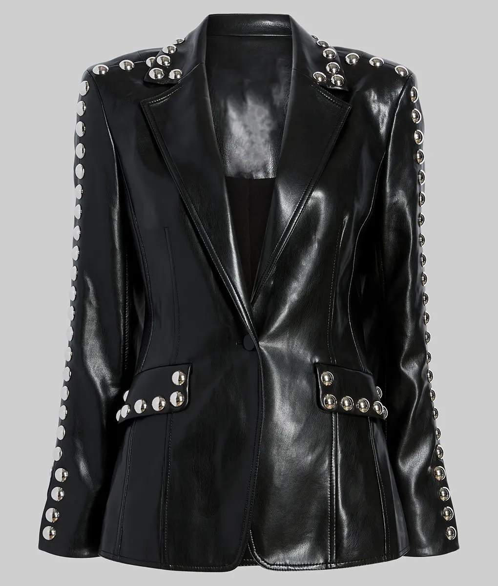 The Voice S26 Reba McEntire Studded Leather Blazer | TLC
