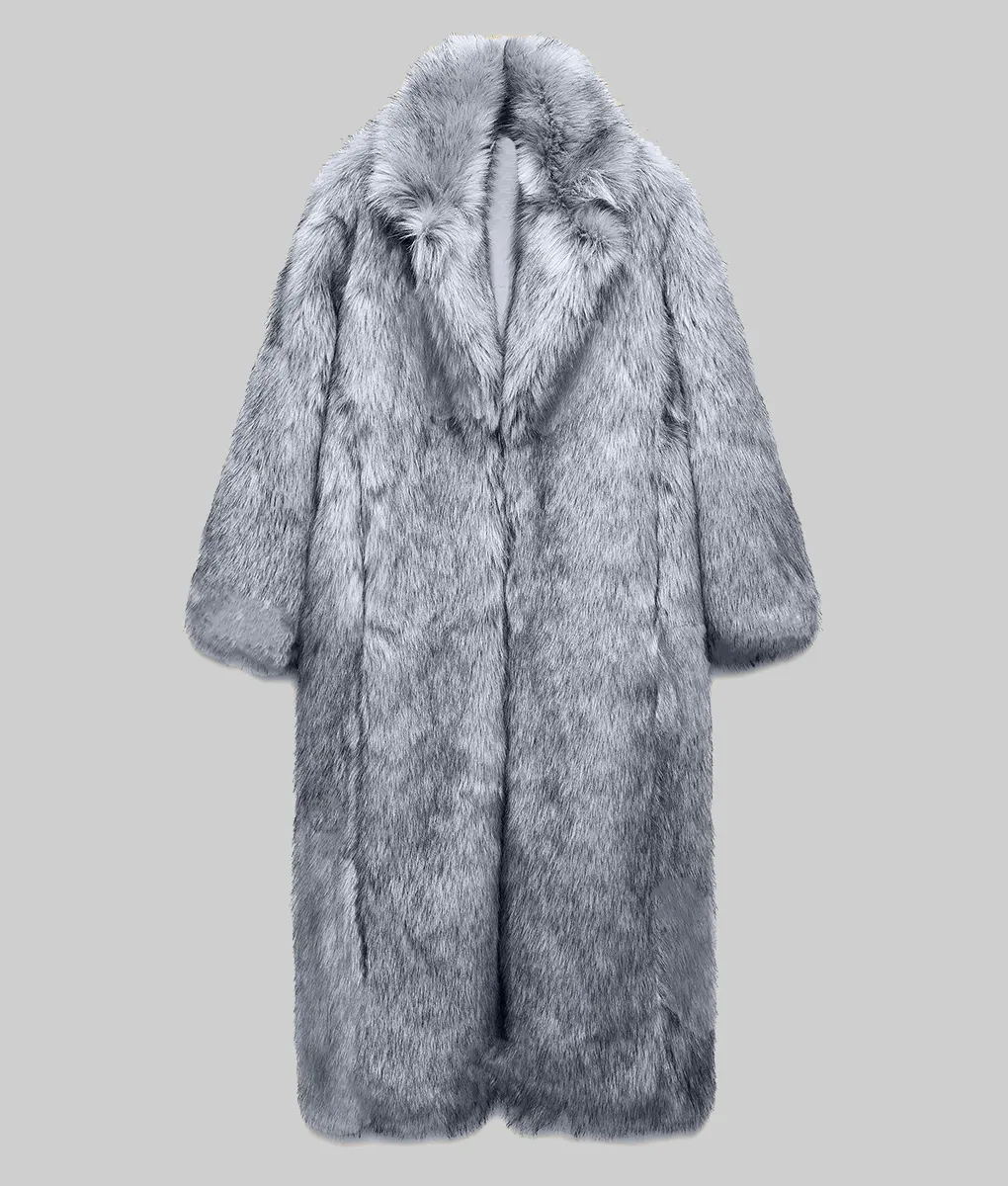Davina Mccall Grey Fur Coat | The Leather City