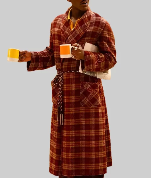 Doctor Who Ncuti Gatwa Plaid Robe | The Leather City
