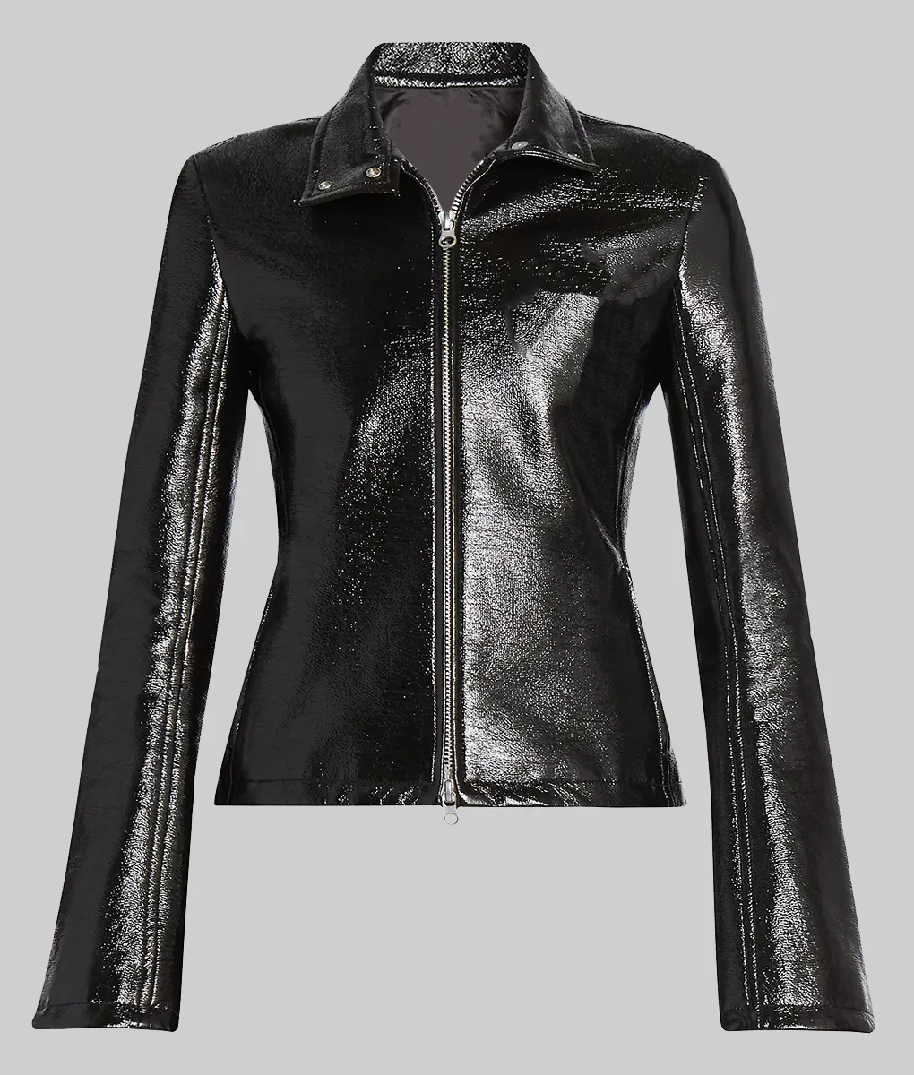 Suki Waterhouse Black Leather Jacket | The Leather City