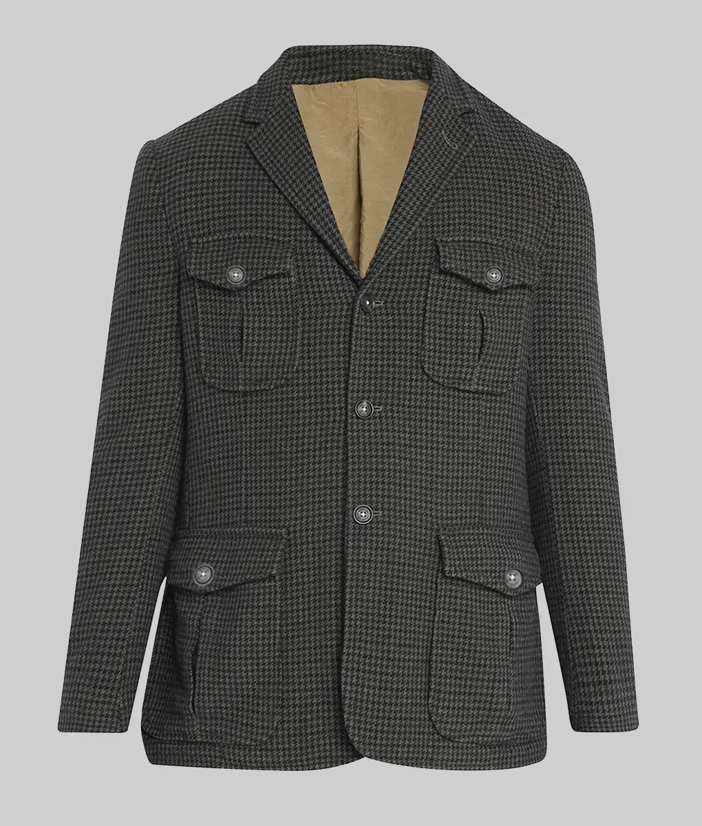 Sinners Michael B. Jordan (Elijah Smoke) Houndstooth Jacket | The ...