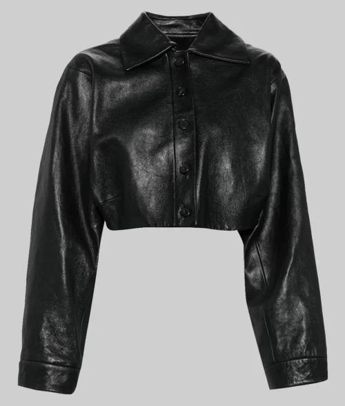 Nina Dobrev Black Leather Jacket | TLC
