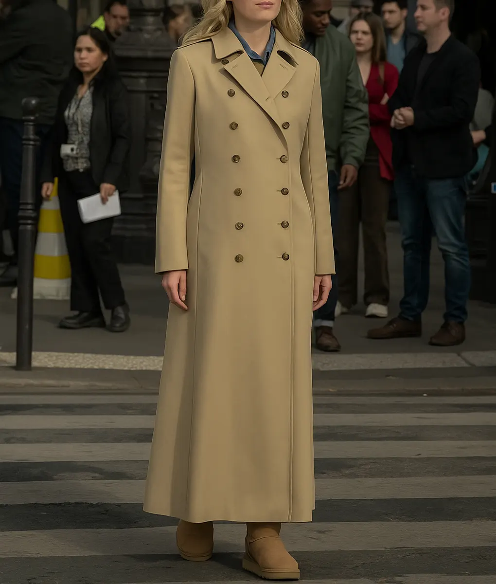 Elsa Hosk Khaki Military Coat | TLC