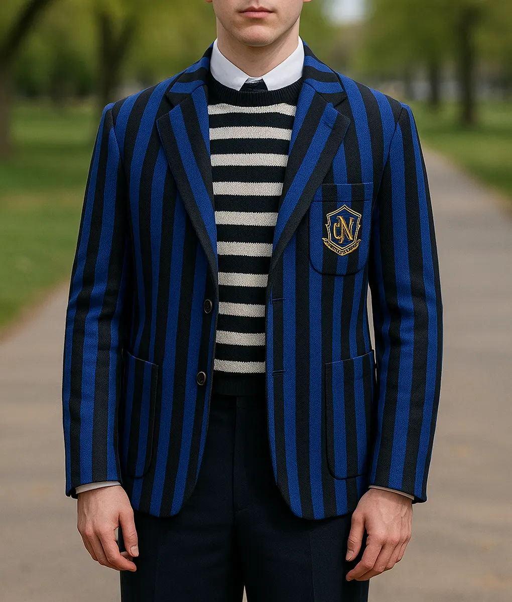 Wednesday Isaac Ordonez (Pugsley Addams) Striped Blazer | TLC