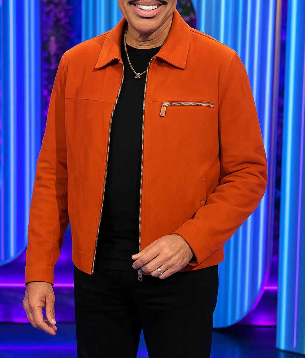 American Idol Lionel Richie Orange Suede Jacket | TLC