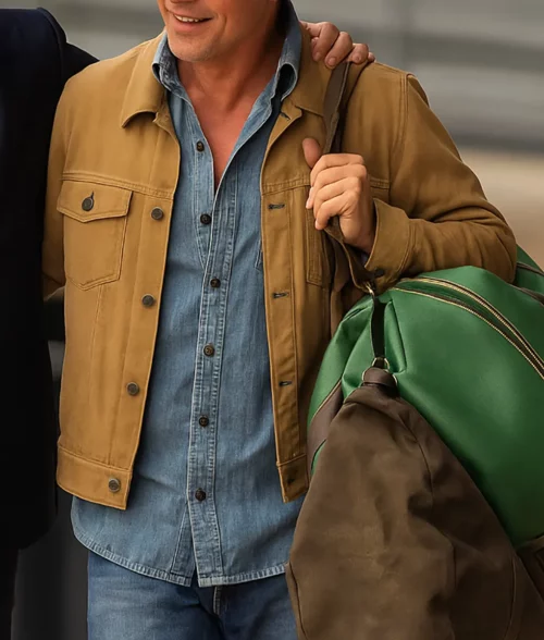 F1 2025 Brad Pitt Suede Jacket | TLC