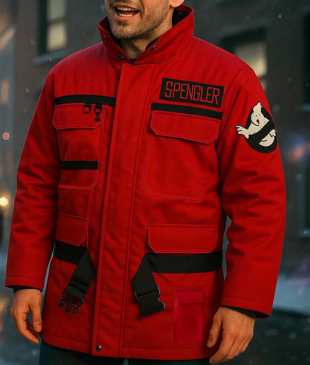 Ghostbusters Frozen Empire Paul Rudd (Gary Grooberson) Red Jacket | TLC