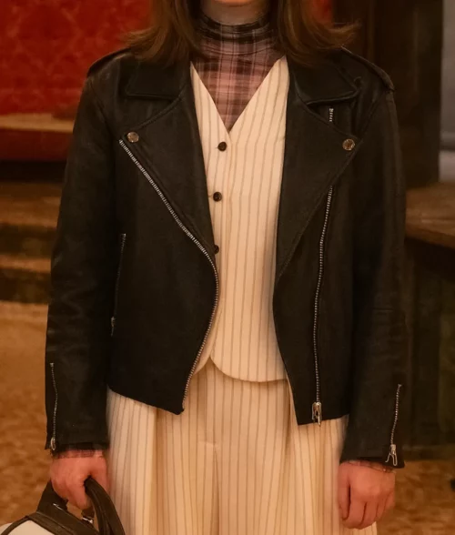 Only Murders in the Building S05 Selena Gomez (Mabel Mora) Black Leather Jacket | TLC