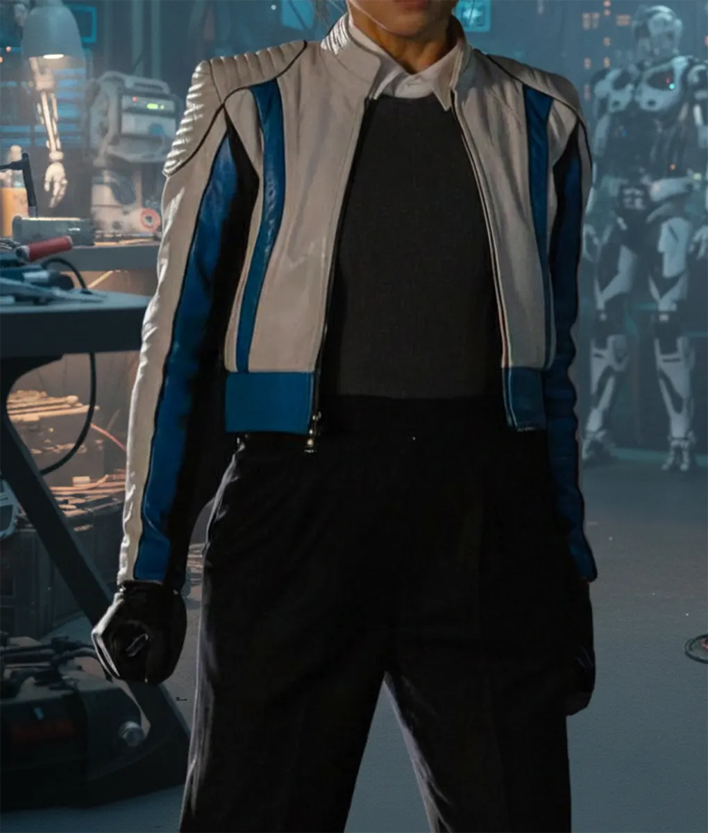 Tron Ares Greta Lee (Eve Kim) Cafe Racer Jacket | TLC
