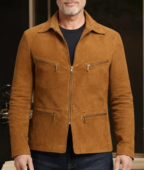 The Adventures Of Cliff Booth Brad Pitt (Cliff Booth) Brown Jacket | TLC